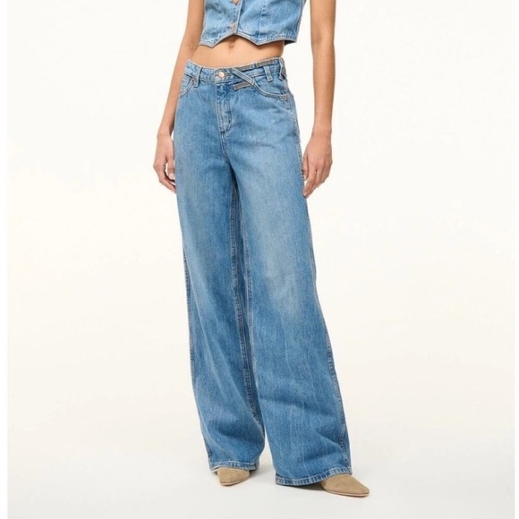 STAUD | Jeans | Nwt Staud Wrangler The Loose Fit Jeans Blue 3 X32 Staud ...